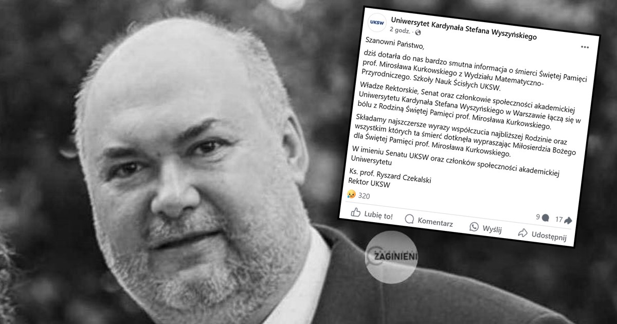 Tragiczny koniec poszukiwań. Prof. Mirosław Kurkowski nie żyje