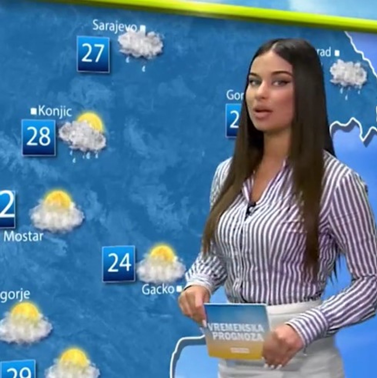 Nora iz Bosne je omiljena voditeljka vremenske prognoze u celom regionu ...