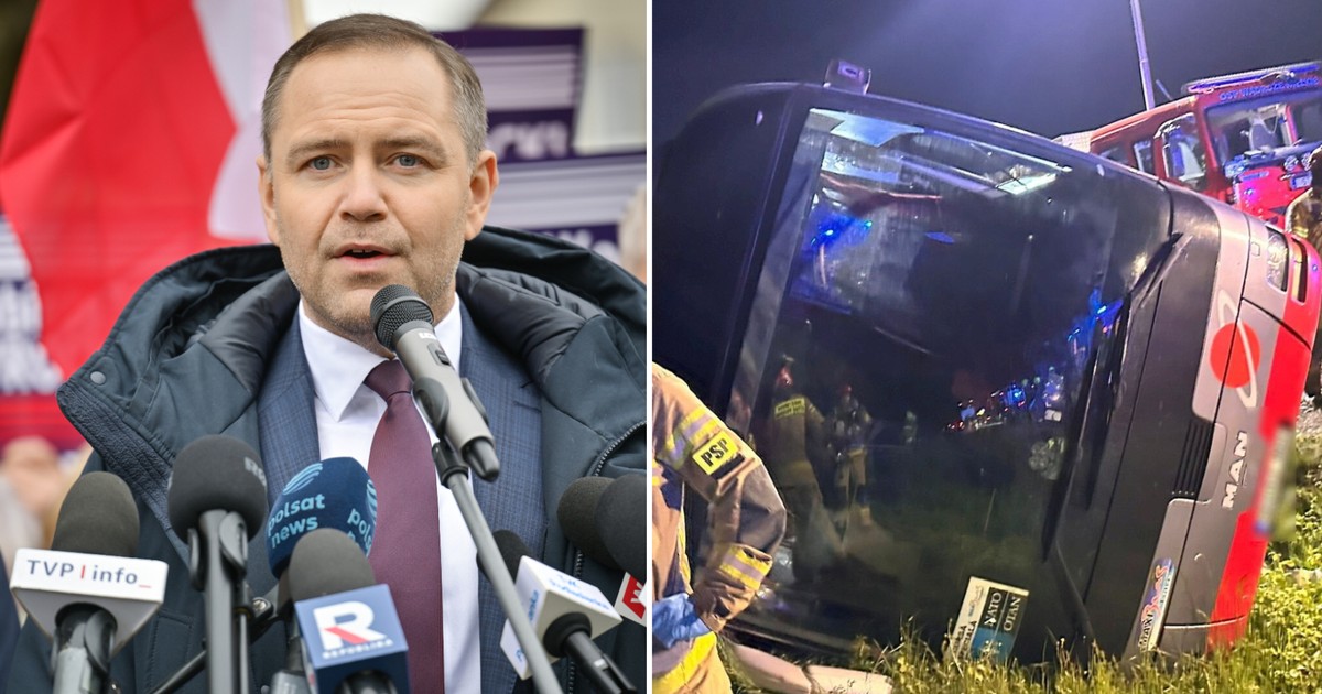 Echa afery mieszkaniowej Karola Nawrockiego. Groźny wypadek autokaru na A4 - Wiadomości