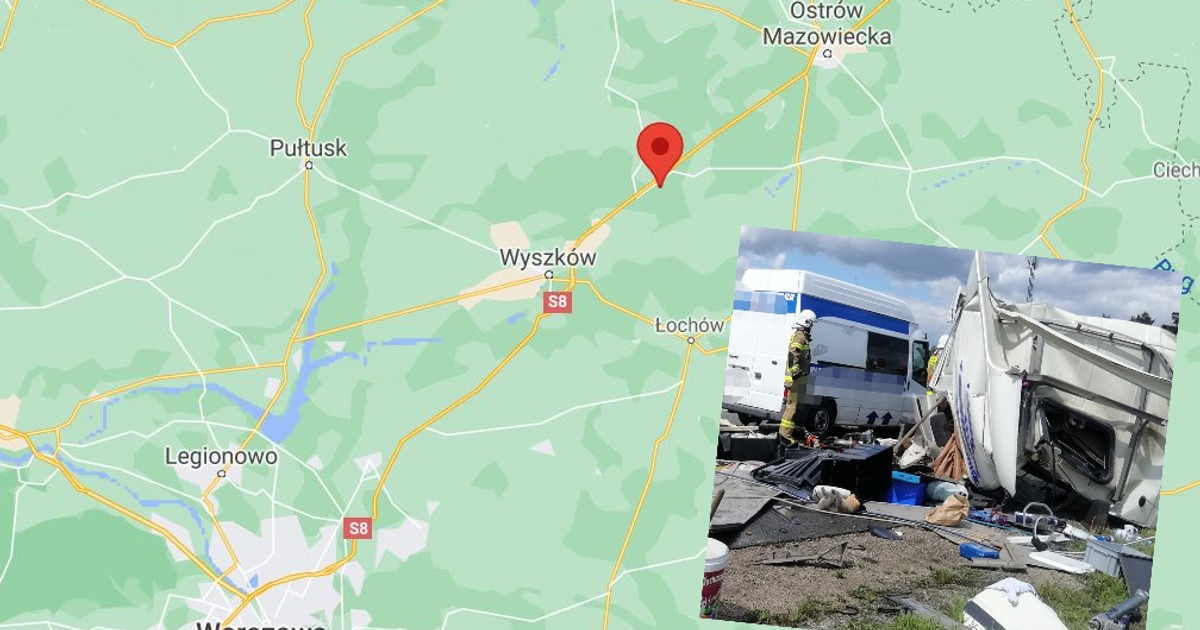 Wypadek na S8. Zderzyły się cztery samochody. Interweniował śmigłowiec ... Wypadek na S8. Zderzyły się cztery samochody. Interweniował śmigłowiec ...