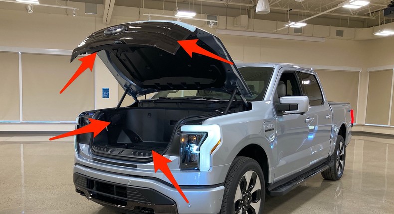 The Ford F-150 Lightning's best feature is its massive frunk — see all ...