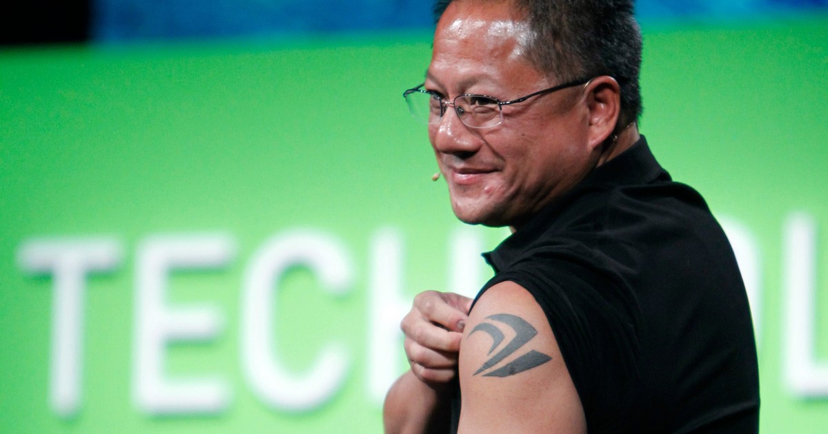 Jensen Huang, who got an Nvidia tattoo when its share price hit $100 ...