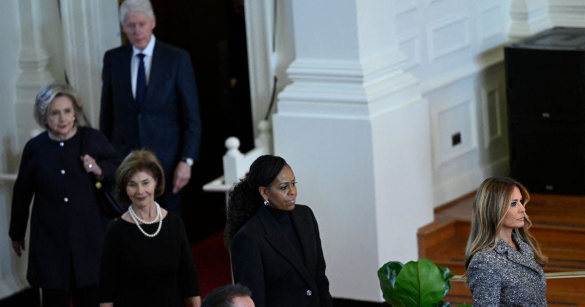 Melania Trump made a rare public appearance with other former first ladies at Rosalynn Carter's ...