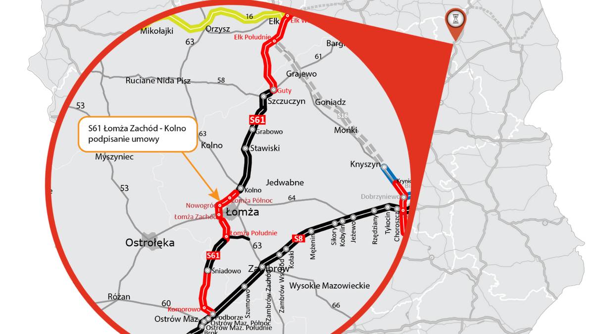 Droga S61 Via Baltica: Obwodnica Łomży z wykonawcą, będzie przejezdna w ...