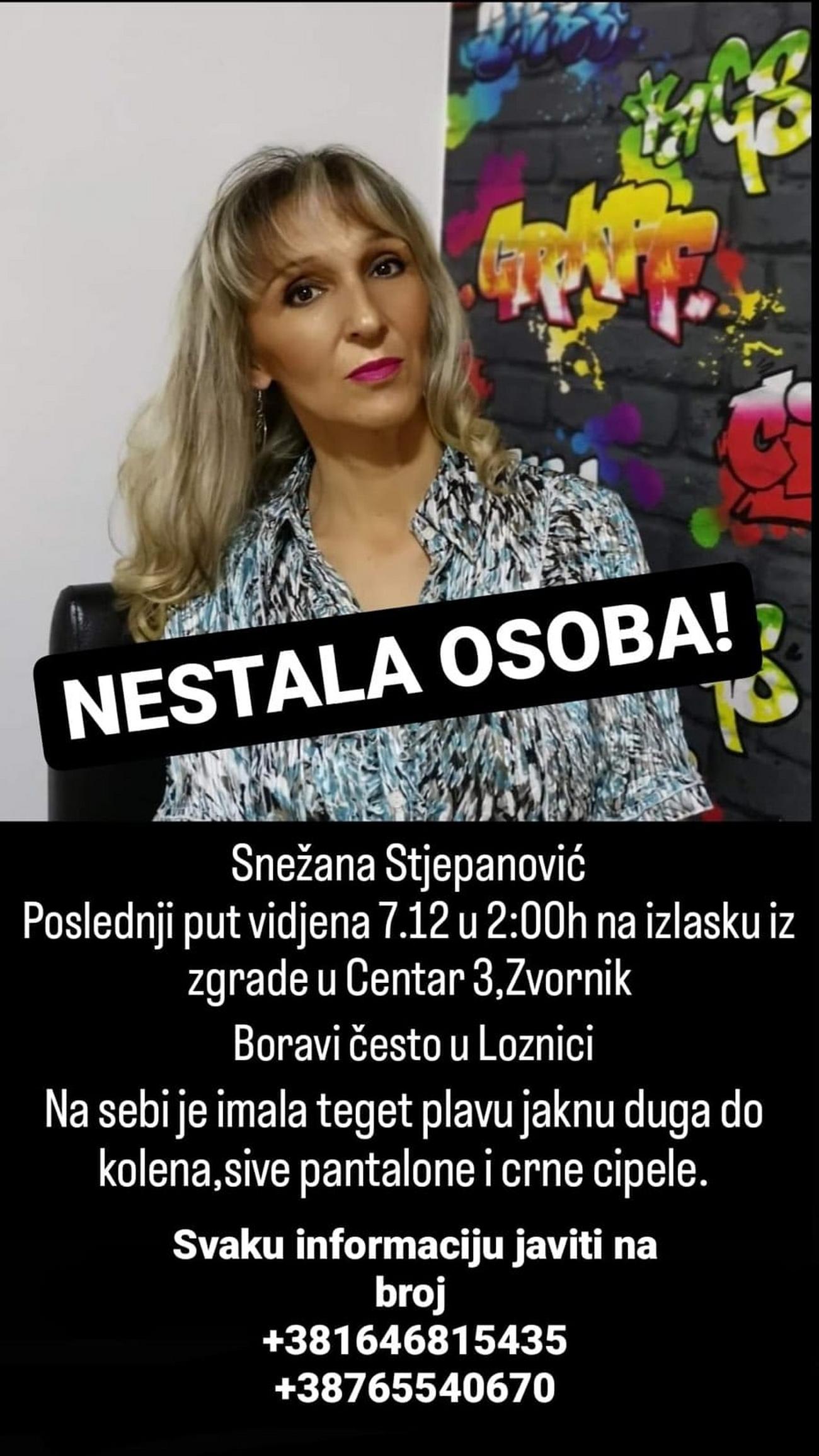 Snežana iz Loznice nestala je pre više od mesec dana - Blic