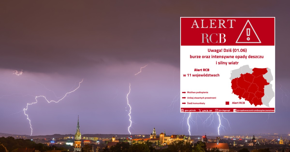 Alert RCB dla 11 województw. Nadchodzą groźne nawałnice. Alert RCB dla 11 województw. Nadchodzą groźne nawałnice.