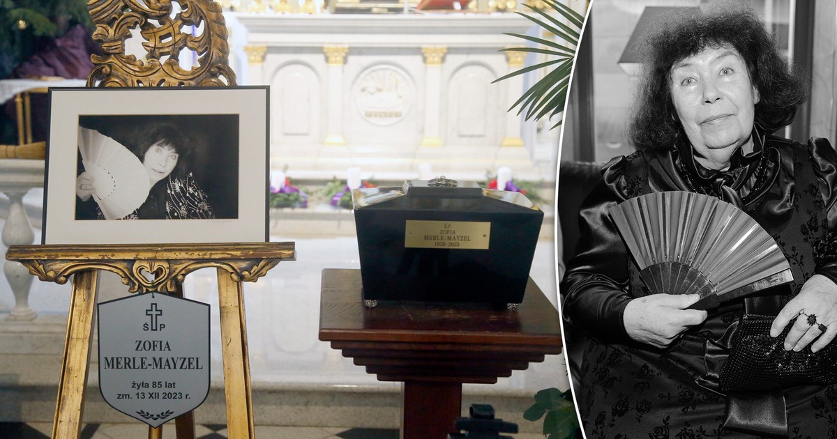 Smutne sceny na pogrzebie Zofii Merle. Aktorka spocznie obok męża i syna