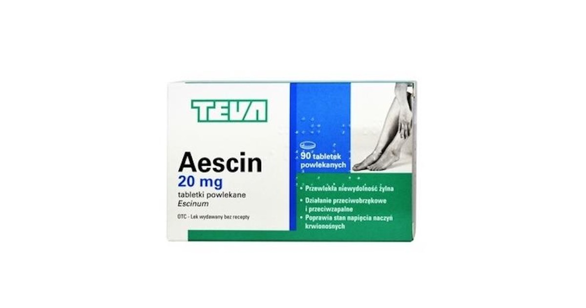 Aescin - tabletki, działanie, wskazania, przeciwwskazania, dawkowanie ...
