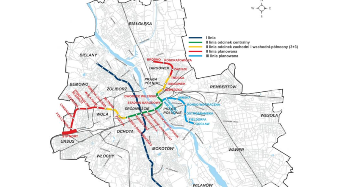 Budowa II linii metra w Warszawie stanęła. "Największa w tej części ...