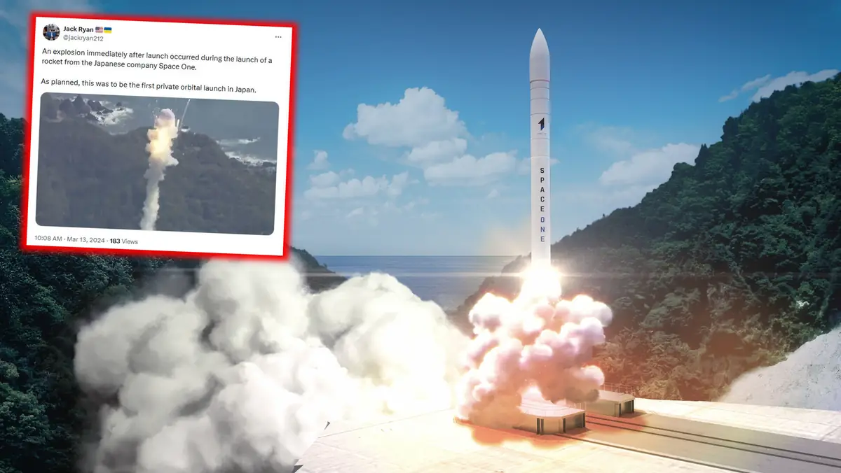 Start prywatnej rakiety w Japonii skończył się potężną eksplozją [WIDEO]