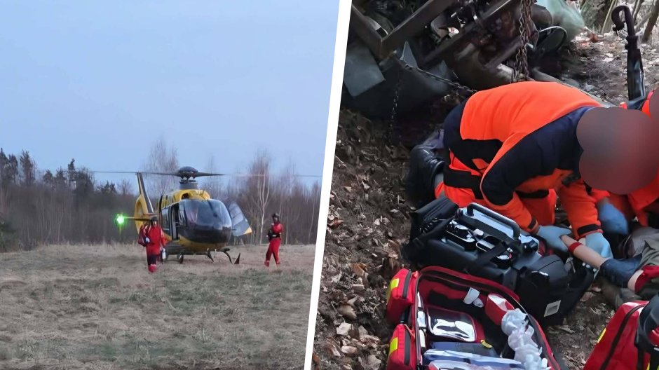 10-latek spadł z ciągnika prowadzonego przez ojca. Interwencja LPR ...