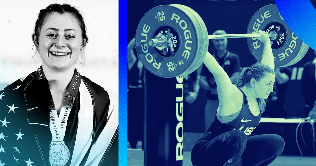 A Team USA weightlifter on course for gold at the Olympics takes a ...