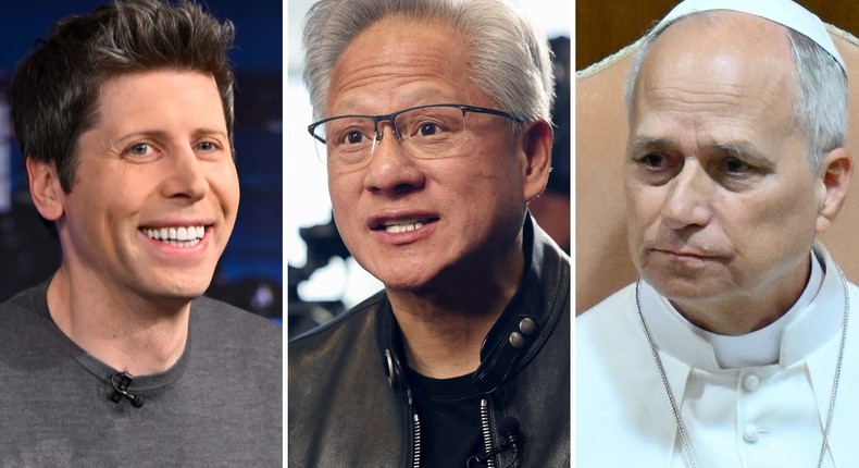 The pope, Sam Altman, and Jensen Huang have something in common: They ...