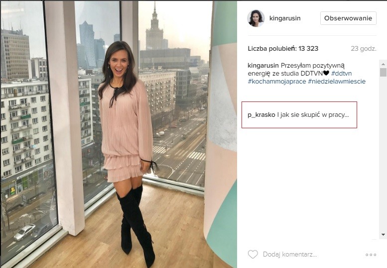 Kinga Rusin dodała zdjęcie w mini. Komentarz Piotra Kraśki bezcenny ...