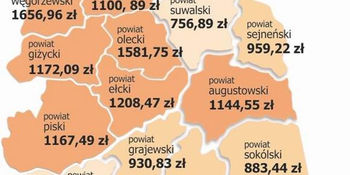 Zobacz, jakie dochody mają podlaskie powiaty - Wiadomości