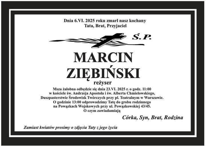Data i miejsce pogrzebu Marcina Ziębińskiego. Rodzina ma szczególną ...