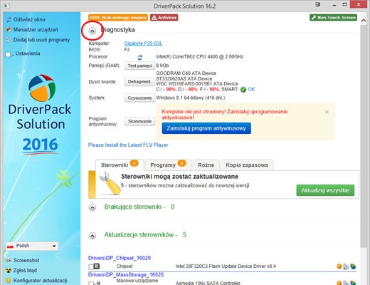 Sterowniki - wszystkie sterowniki do komputera i program do ich instalacji