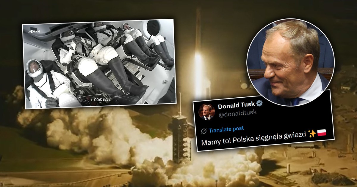 Polak poleciał w kosmos. Donald Tusk reaguje. Jest nagranie