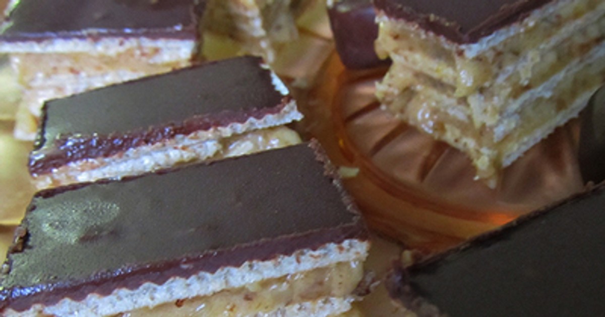 Karamell krémmel töltött ostya recept