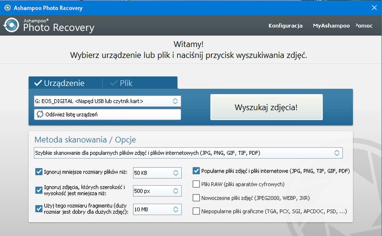 Ashampoo Photo Recovery - program do odzyskiwania zdjęć za darmo dla ...