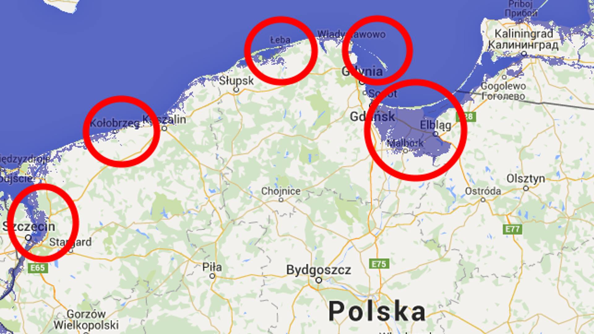 W ciągu najbliższych stu lat morze zaleje Polskę. Zobacz, które ziemie ...