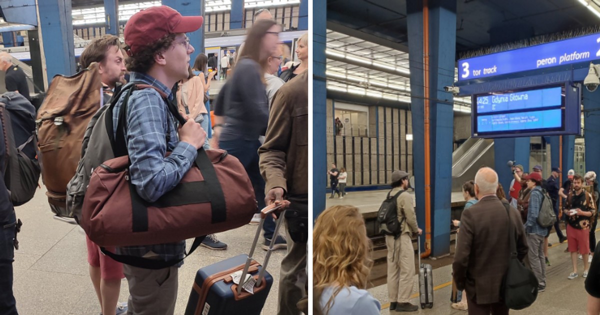 Pasażerowie zaskoczeni. Nie spodziewali się spotkać ich na dworcu w Warszawie - Film