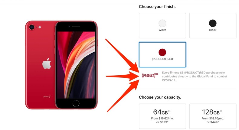Buying the red version of the new iPhone SE directly contributes to ...