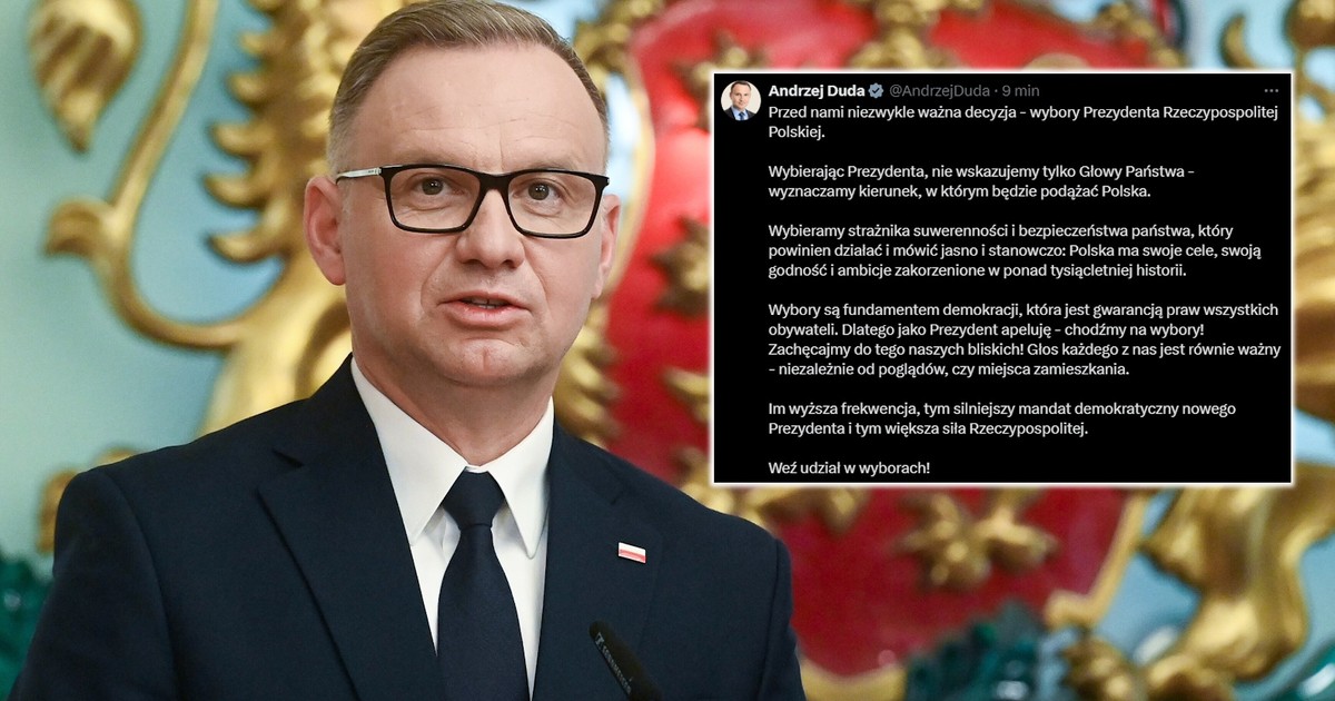 Poranny wpis Andrzeja Dudy. "Jako prezydent apeluję" - Wiadomości