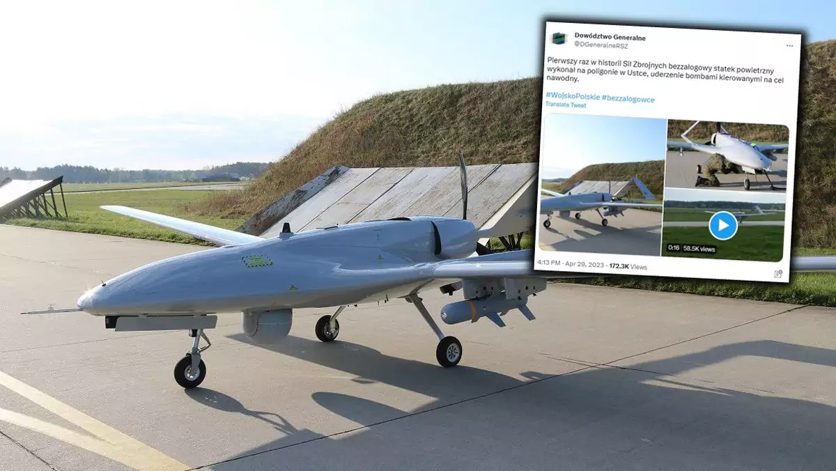 Bombowy atak polskiego drona Bayraktar. "Pierwszy raz w historii"