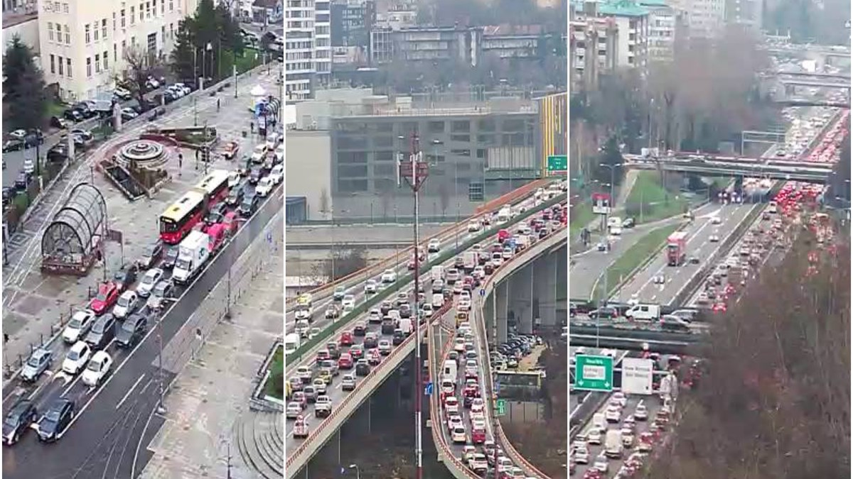 POPODNEVNI KOLAPS U BEOGRADU U TOKU Saobraćajni špic pred praznike ranije nego inače, evo gde su ...