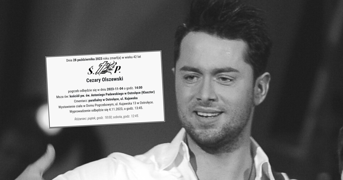 Pogrzeb Cezarego Olszewskiego potrwa dwa dni. Znamy szczegóły - Plejada.pl