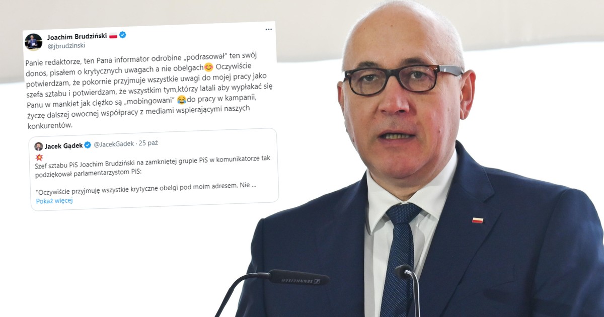 Joachim Brudziński reaguje na wyciek z tajnej grupy PiS. Joachim Brudziński reaguje na wyciek z tajnej grupy PiS.