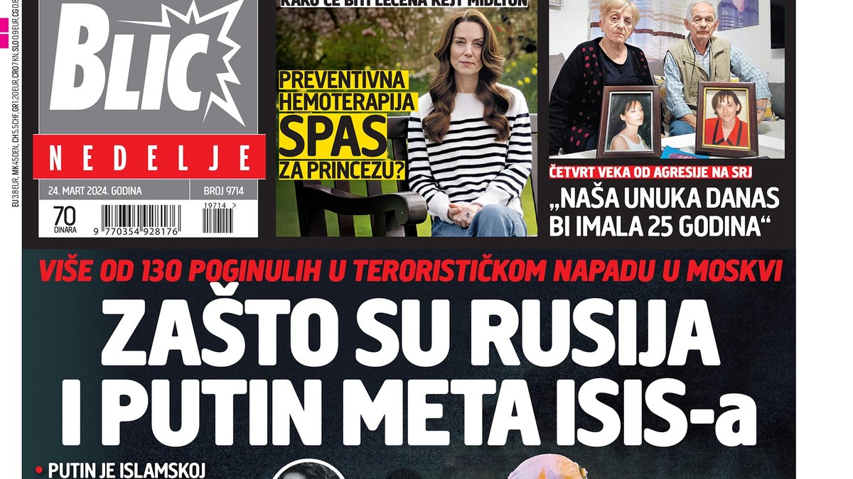 Naslovna strana za 24.3. - Blic