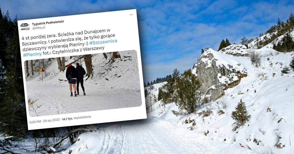 Szczawnica. Szokujące zdjęcie. Wybrała się w "mini" na górski szlak
