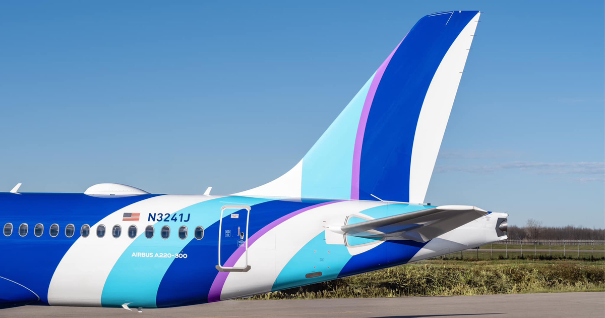 Jetblue zeigt Variante der neuen Lackierung für Airbus A220 | aeroTELEGRAPH