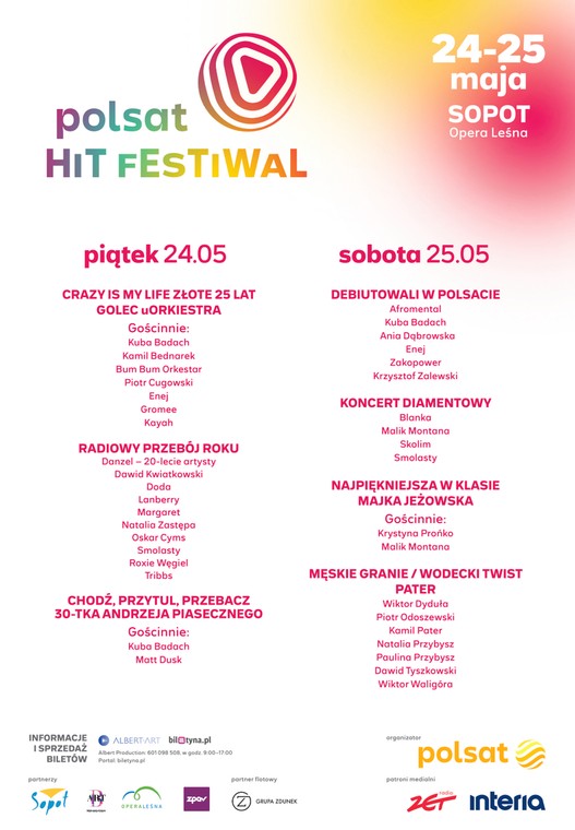 Polsat Hit Festiwal 2024. Program pierwszego dnia święta w Sopocie - Muzyka