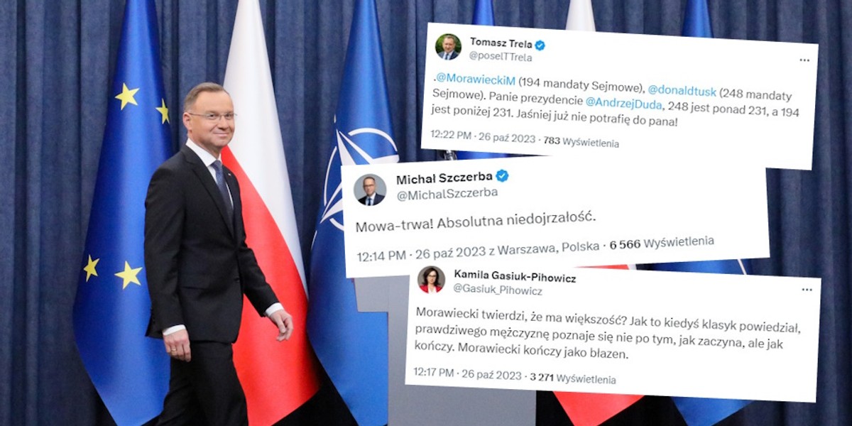 Fala komentarzy po wystąpieniu prezydenta. "Pan dr Duda nie umie ...