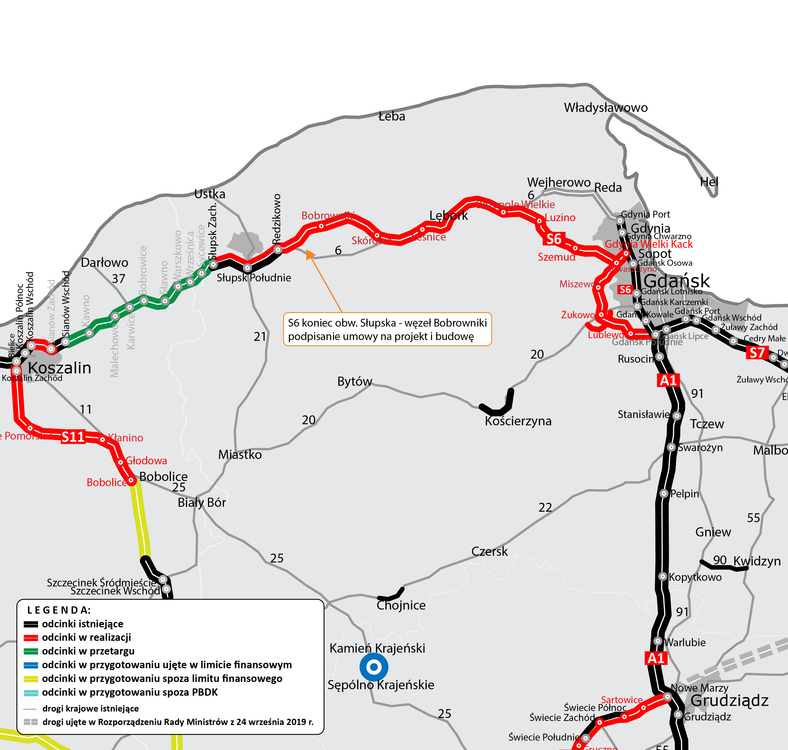 Droga S6 Słupsk - Gdynia coraz bliżej. Pojedziemy nią w 2025 r.