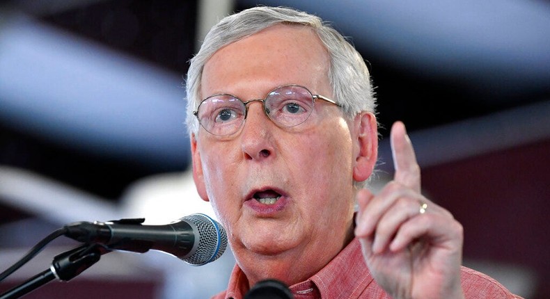Mitch McConnell was heckled with chants of 'retire' at the annual Fancy ...