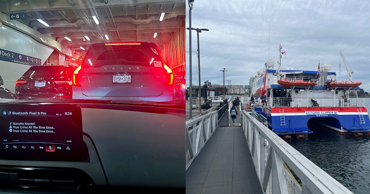 I traveled between Canada and Seattle on a $64 car ferry and a $124 ...