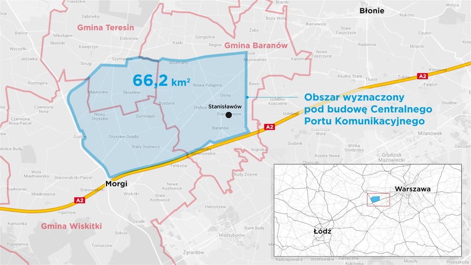 Centralny Port Komunikacyjny przesunie się jeszcze bardziej na zachód ...