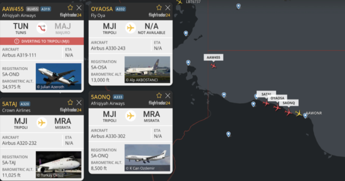 Massenevakuierung von Airbus- und Boeing-Jets aus Tripolis | aeroTELEGRAPH