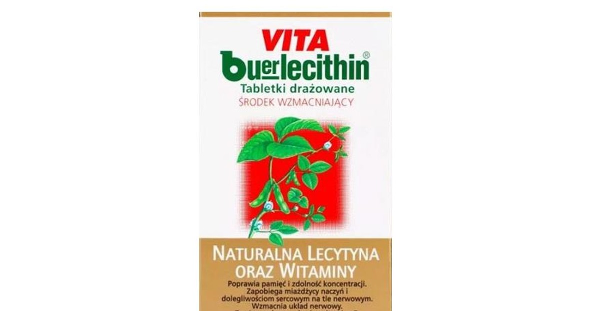 Vita Buerlecithin - tabletki drażowane poprawiające stan skóry. Skład ...