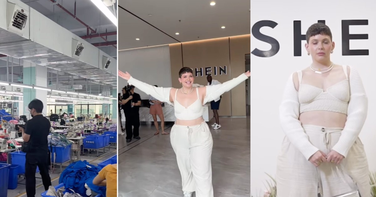 An influencer is under fire for offering a glowing review of a Shein factory during a sponsored ...