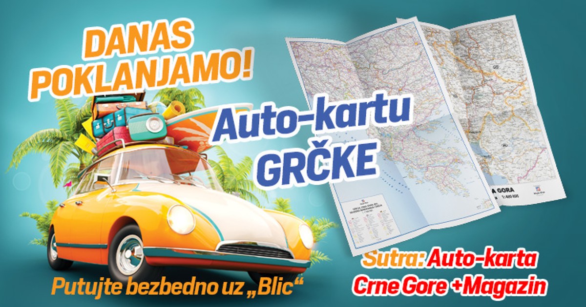 Danas u "Blicu" na poklon auto-karta Grčke - Blic