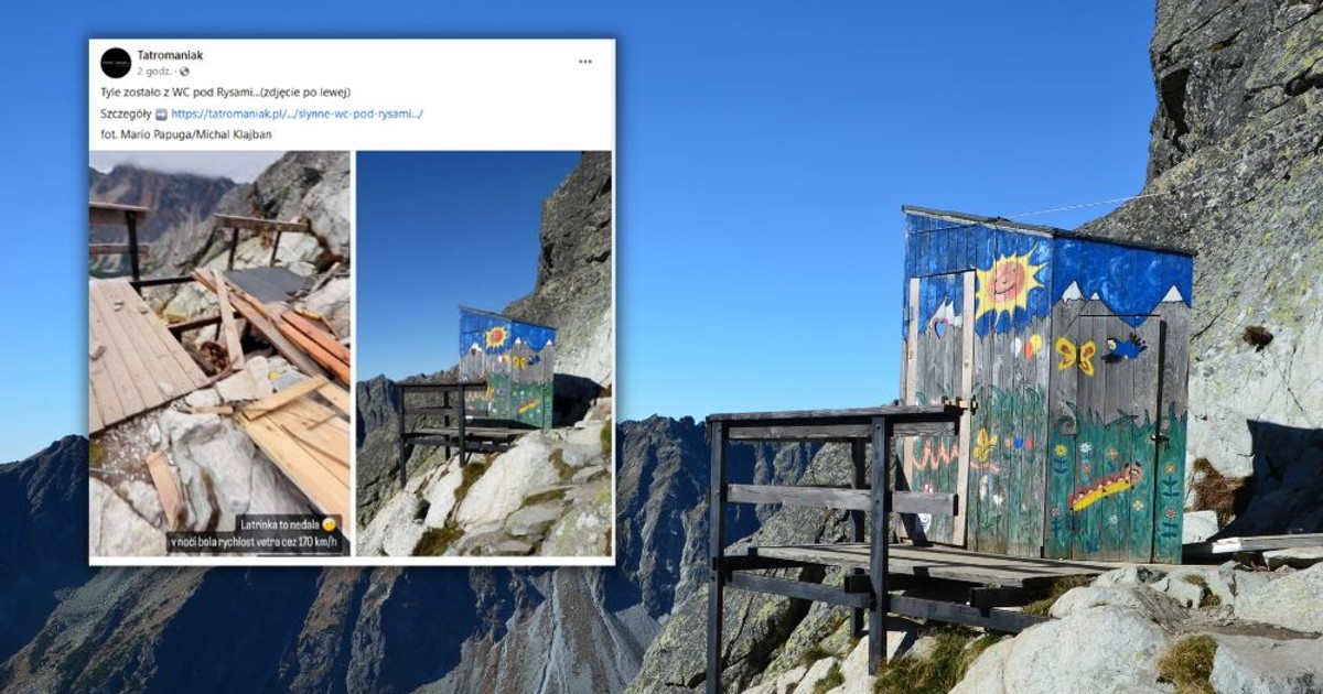 Silny wiatr w Tatrach. Słynne WC pod Rysami połamane - Podróże