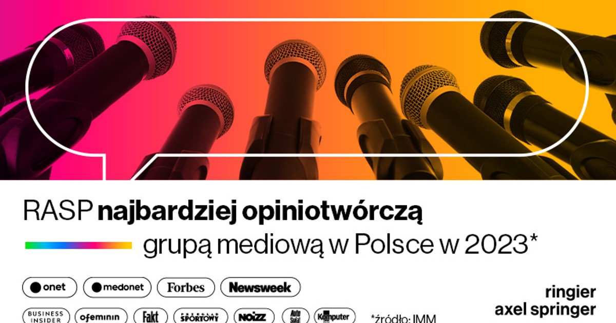 Ringier Axel Springer Polska najbardziej opiniotwórczą grupą mediową w Polsce - Wiadomości