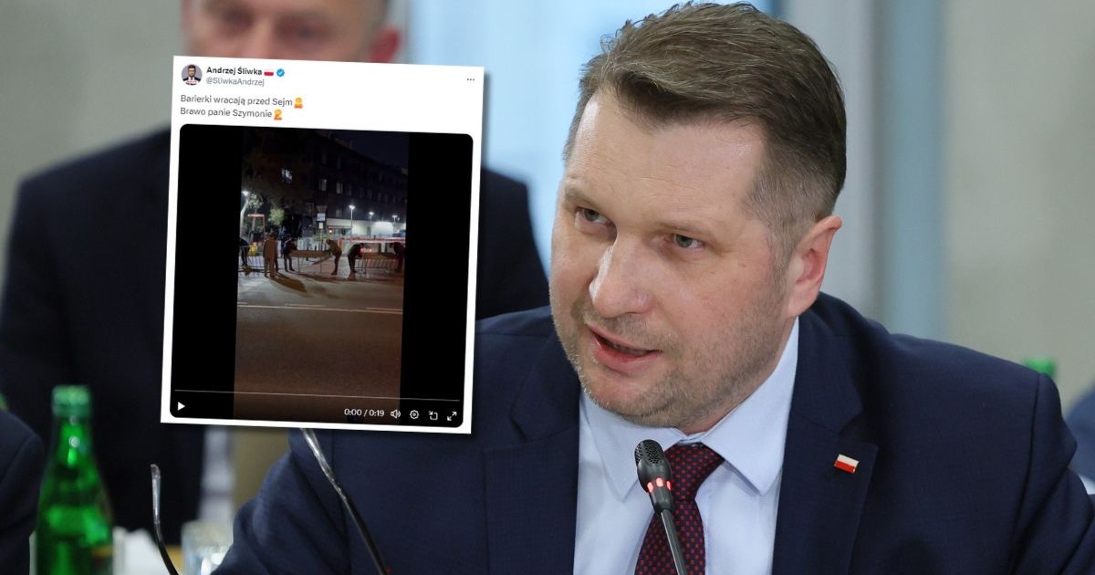 Przemysław Czarnek skomentował barierki pod Sejmem. Zaatakował Hołownię ... Przemysław Czarnek skomentował barierki pod Sejmem. Zaatakował Hołownię ...