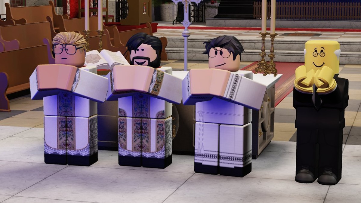 Nastolatki odprawiają własne msze w Roblox. Wierni ustawiają się w ...