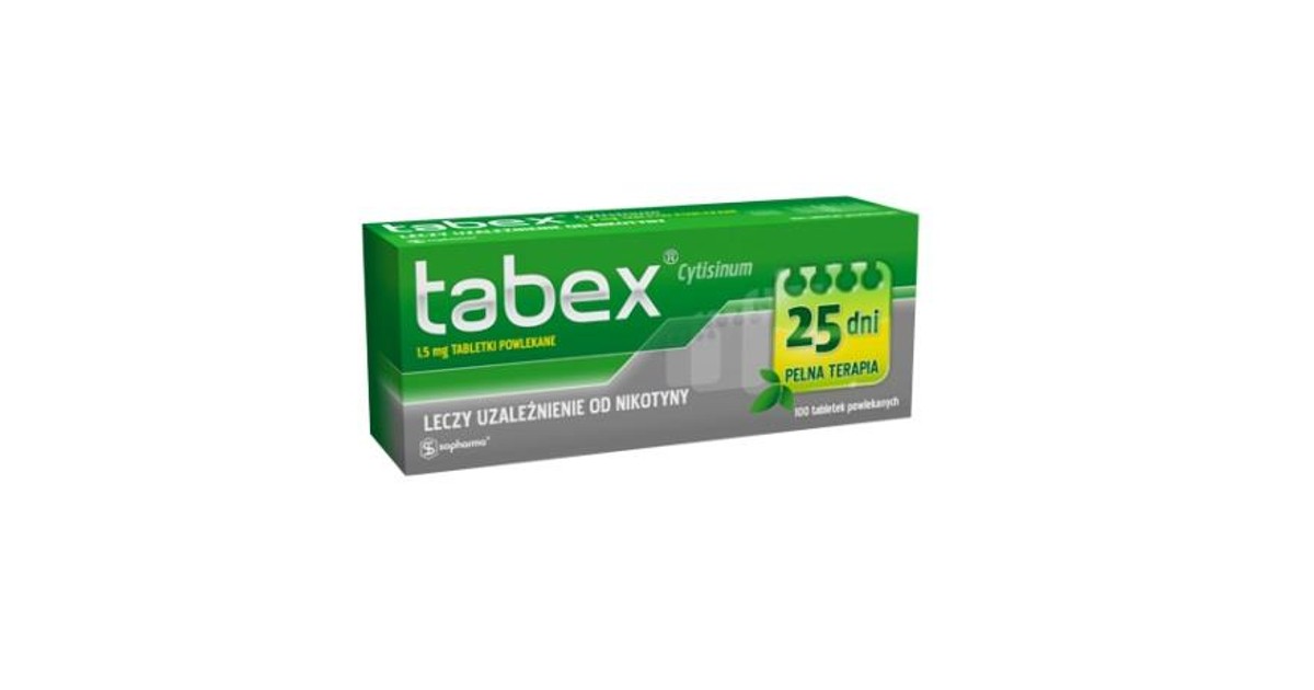 Tabex - skład, działanie, wskaznaia, środki ostrożności